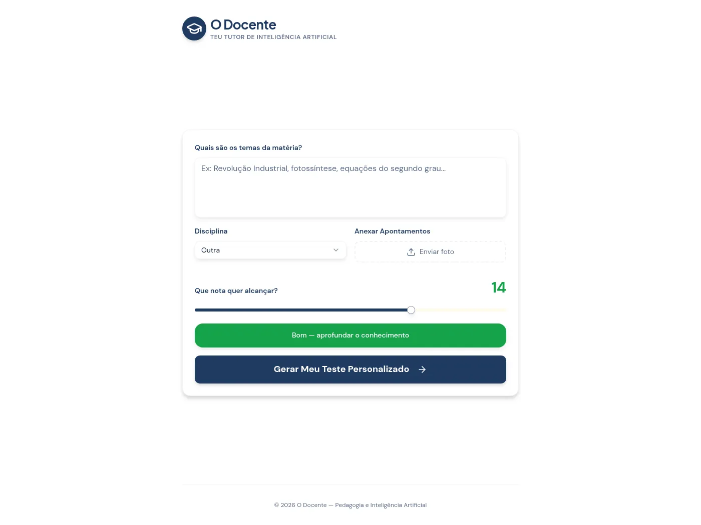 O Docente Quiz App