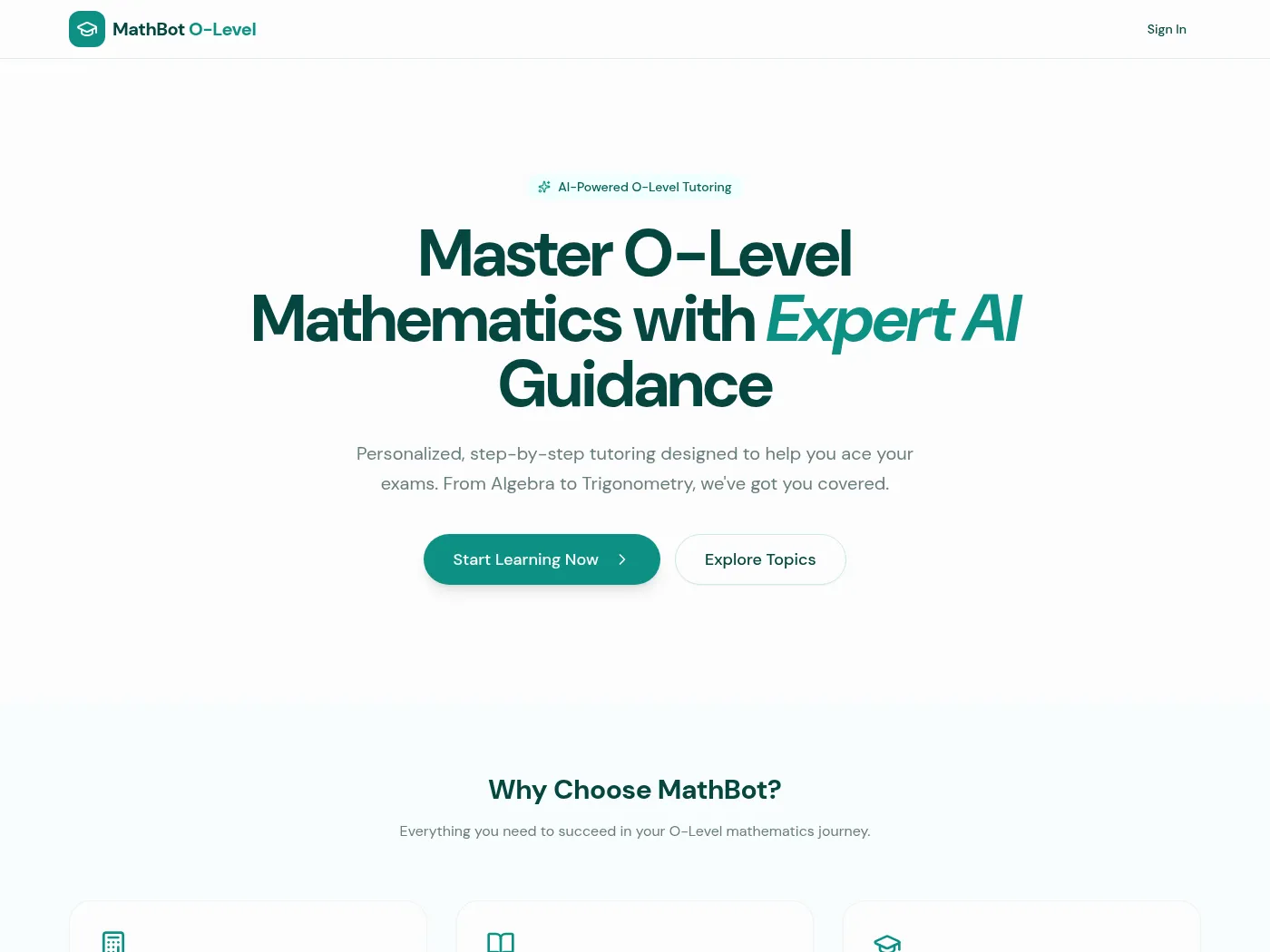 O Level Math Bot