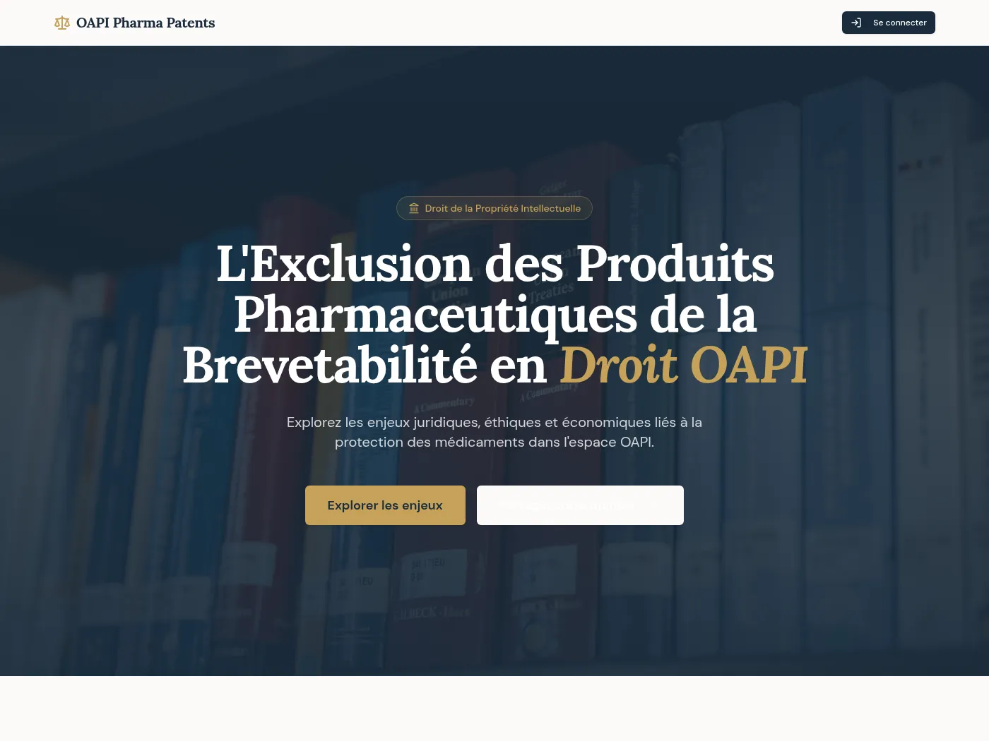 OAPI Pharma Patent Exclusion