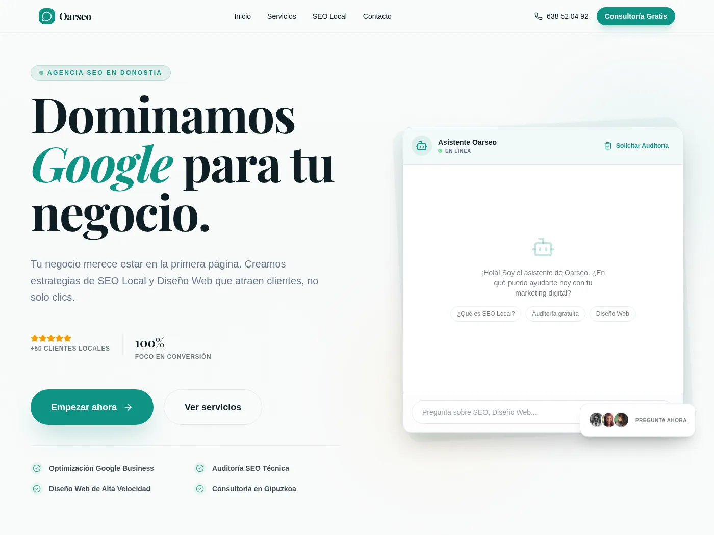 OarSEO Web Chatbot
