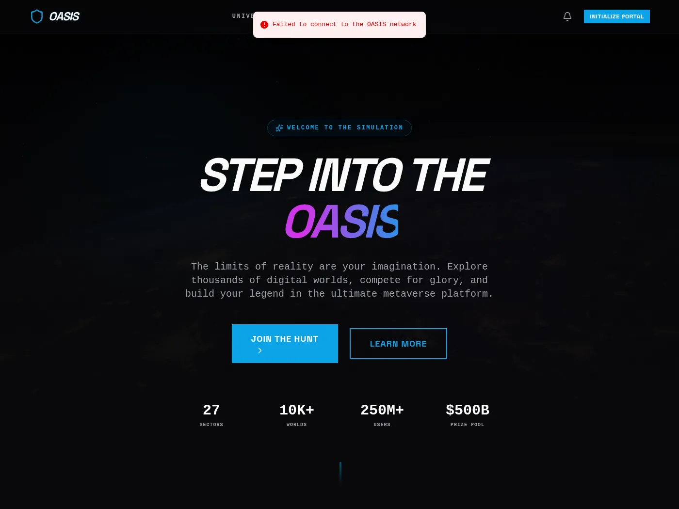 OASIS Metaverse Portal