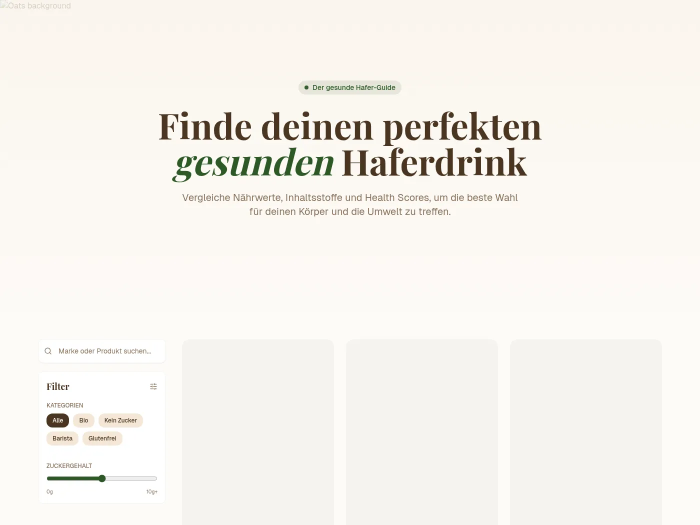 Haferdrink Health Finder