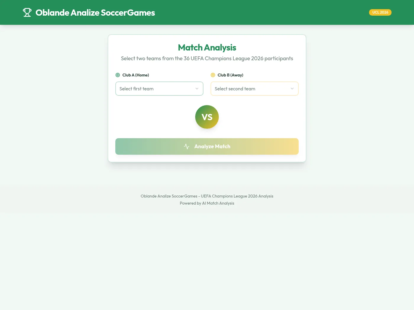 Oblande Soccer Analyzer