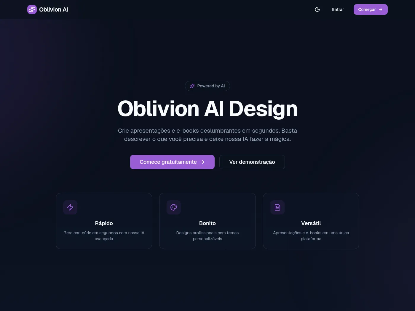 Oblivion AI Design Hub