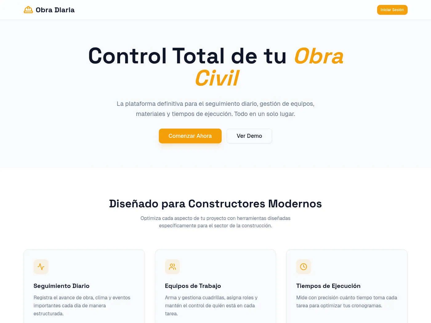 Construcción Tracker