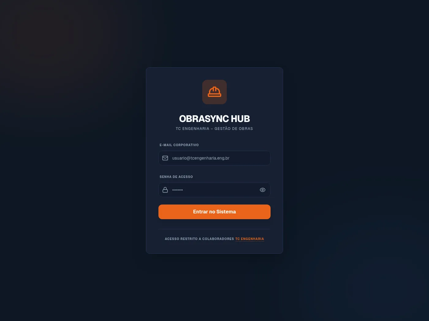 ObraSync Engenharia Hub
