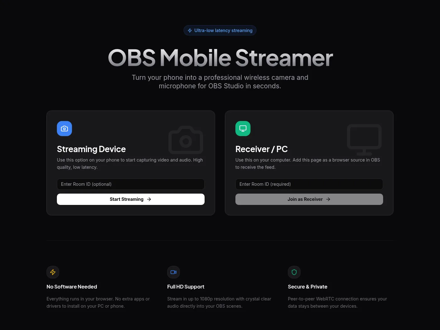 OBS Mobile Streamer