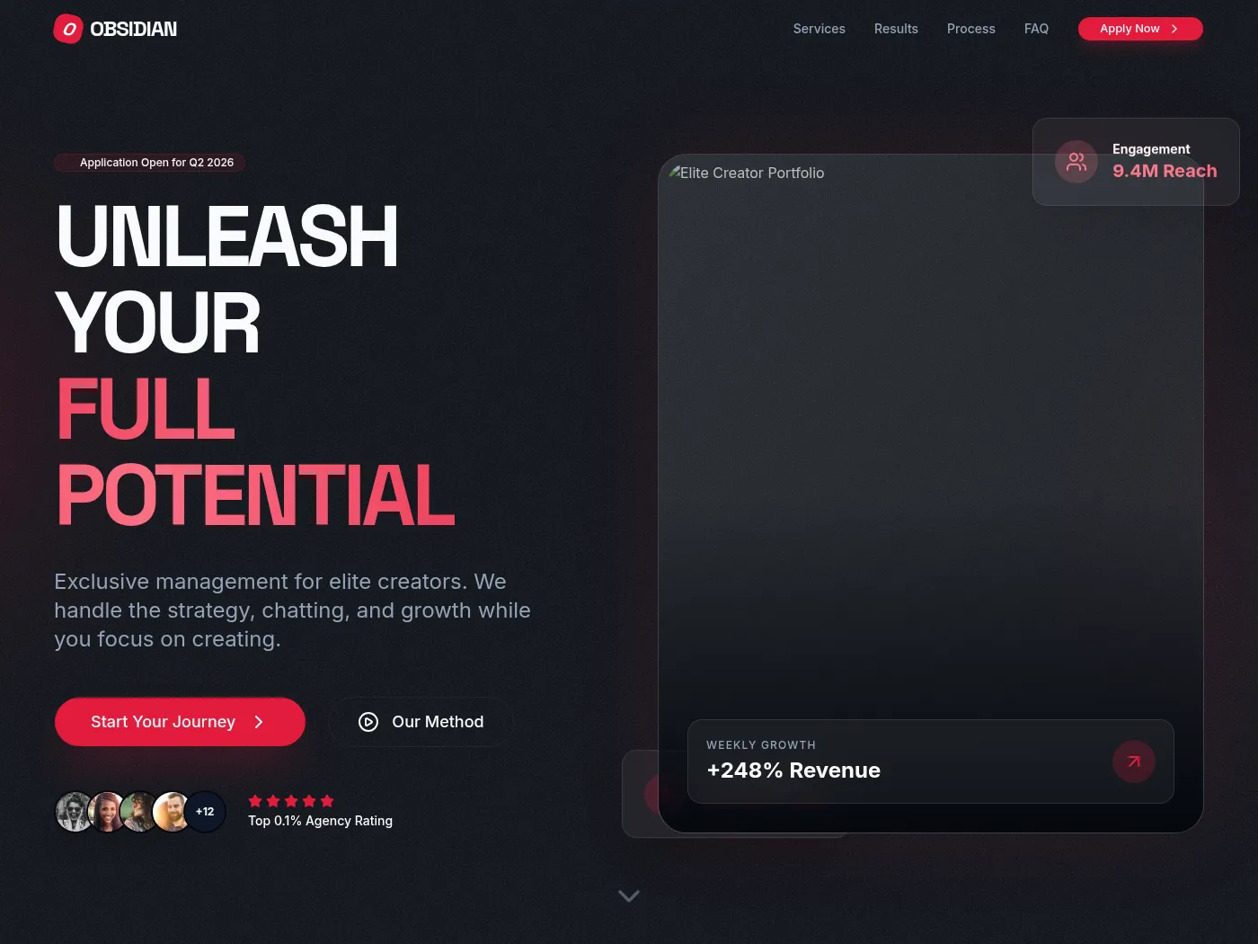 Obsidian Agency Page