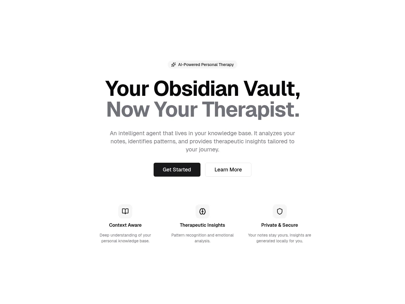 Obsidian AI Therapist