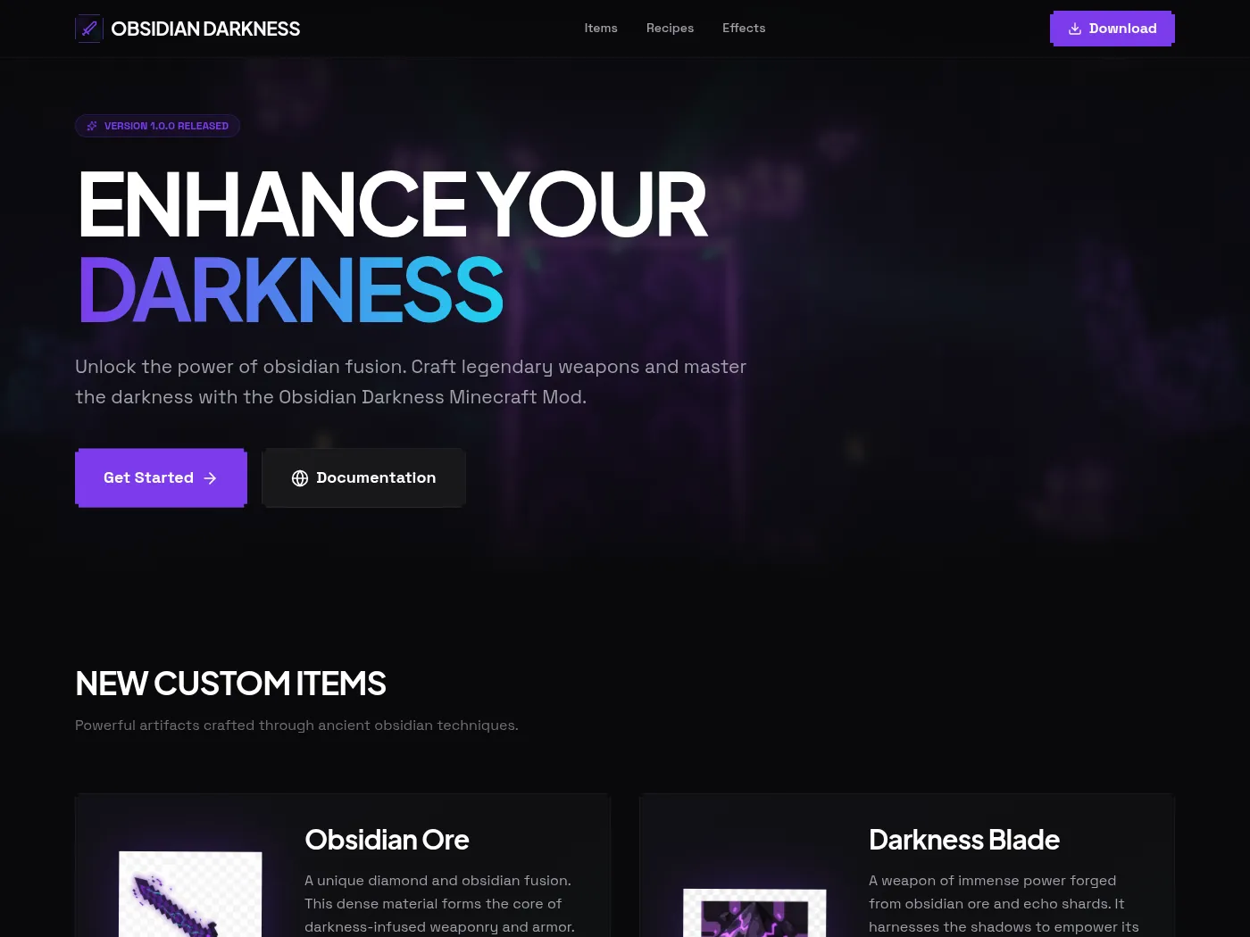 Obsidian Darkness Mod