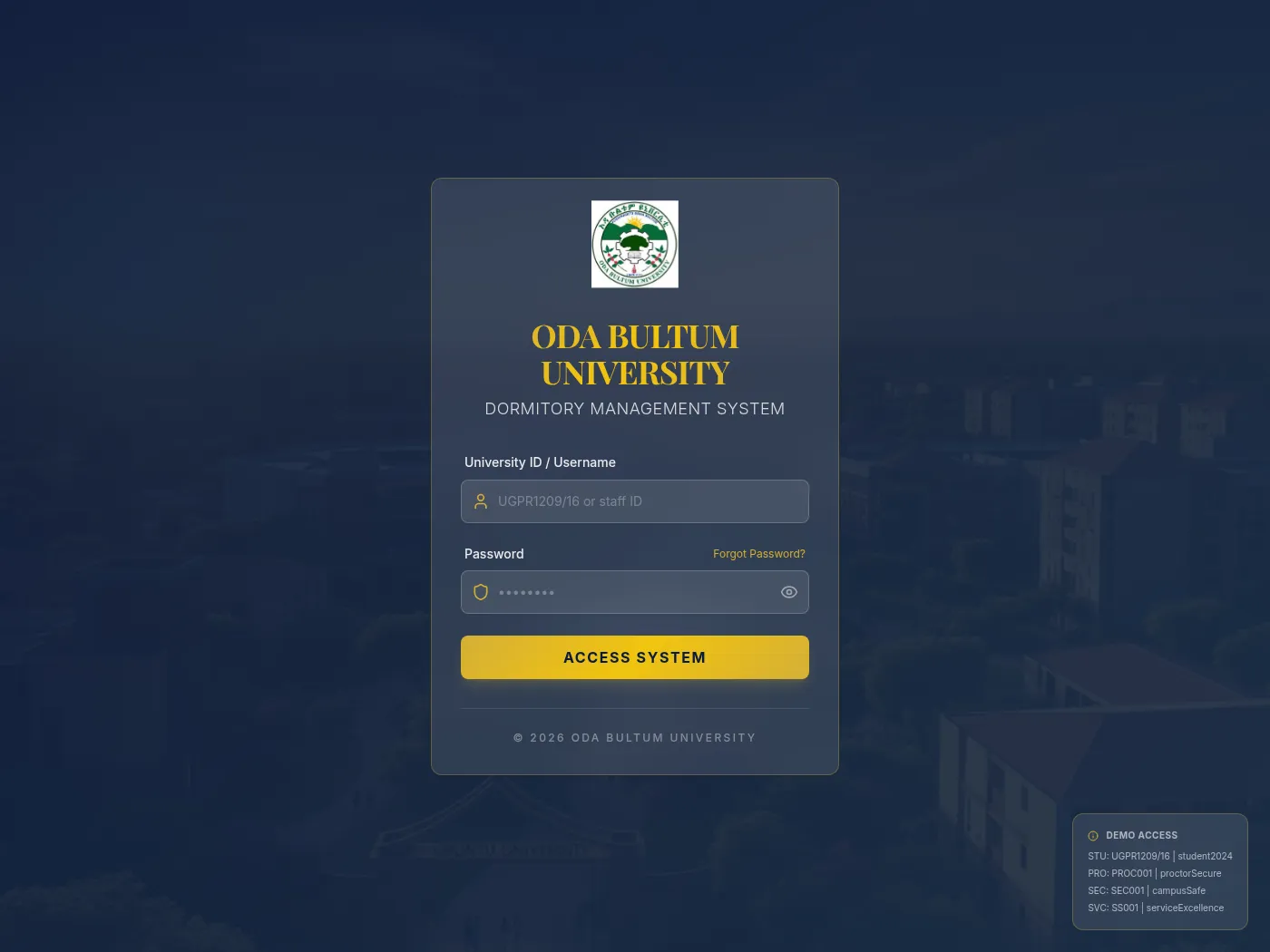 OBU Dormitory System