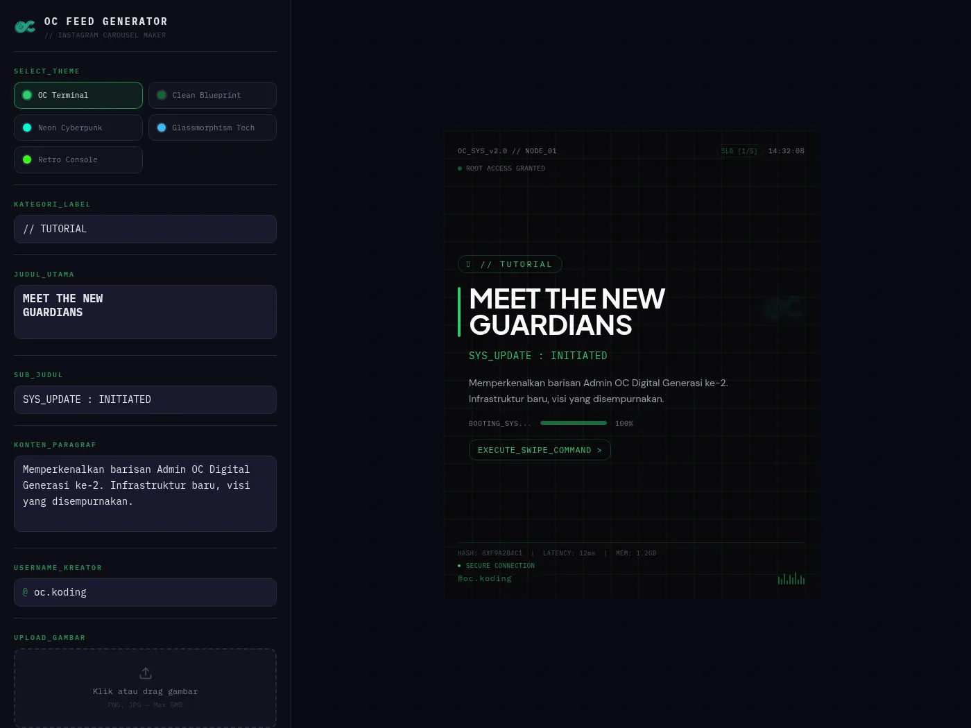 OC Feed Generator