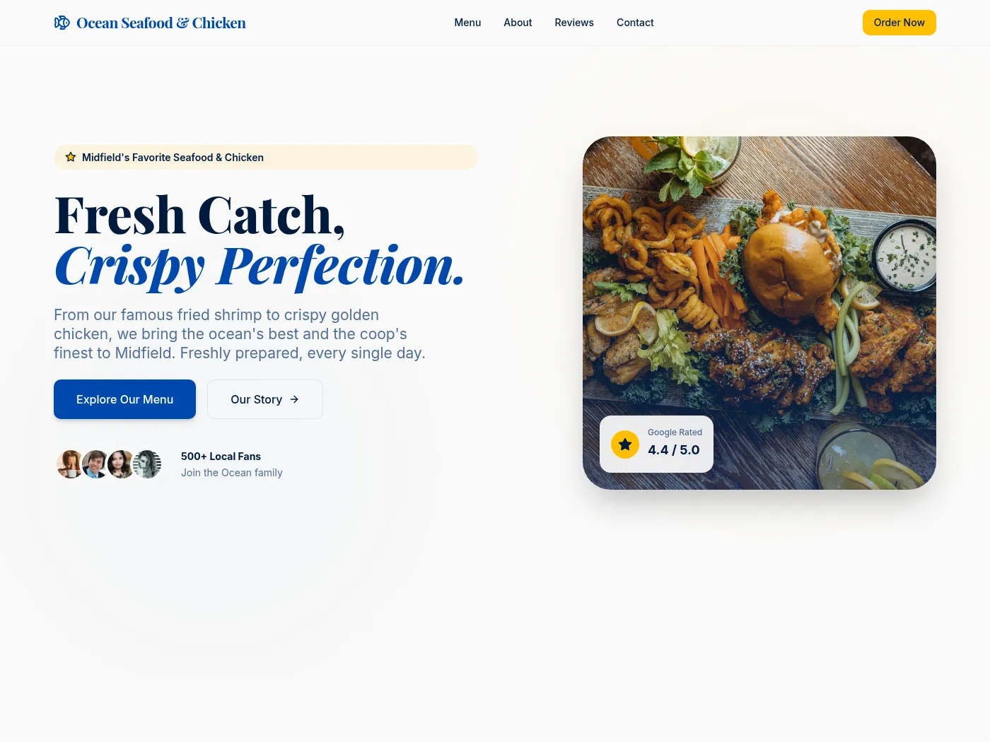 Ocean Seafood & Chicken Site