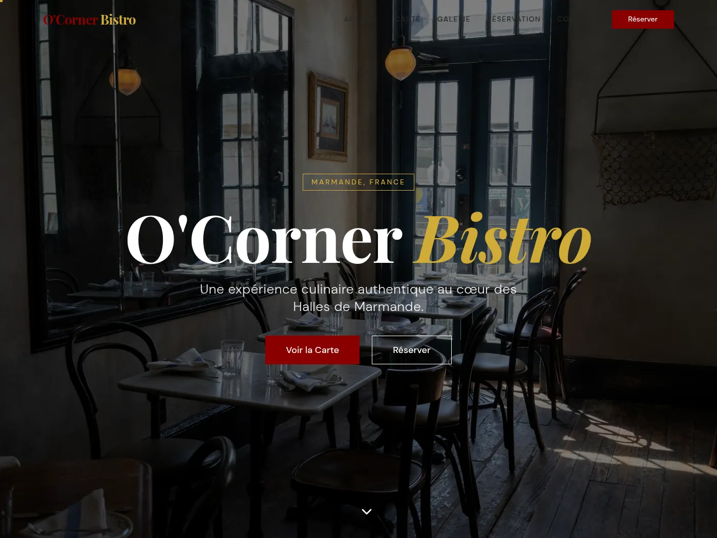 O'Corner Bistro Website