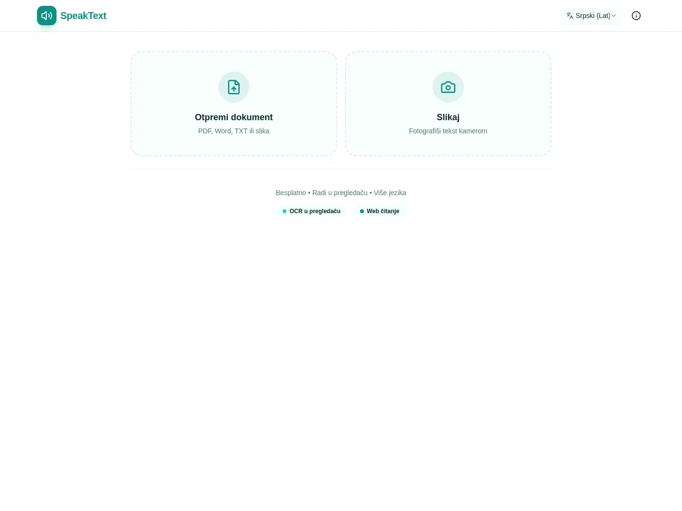 SpeakText OCR Reader