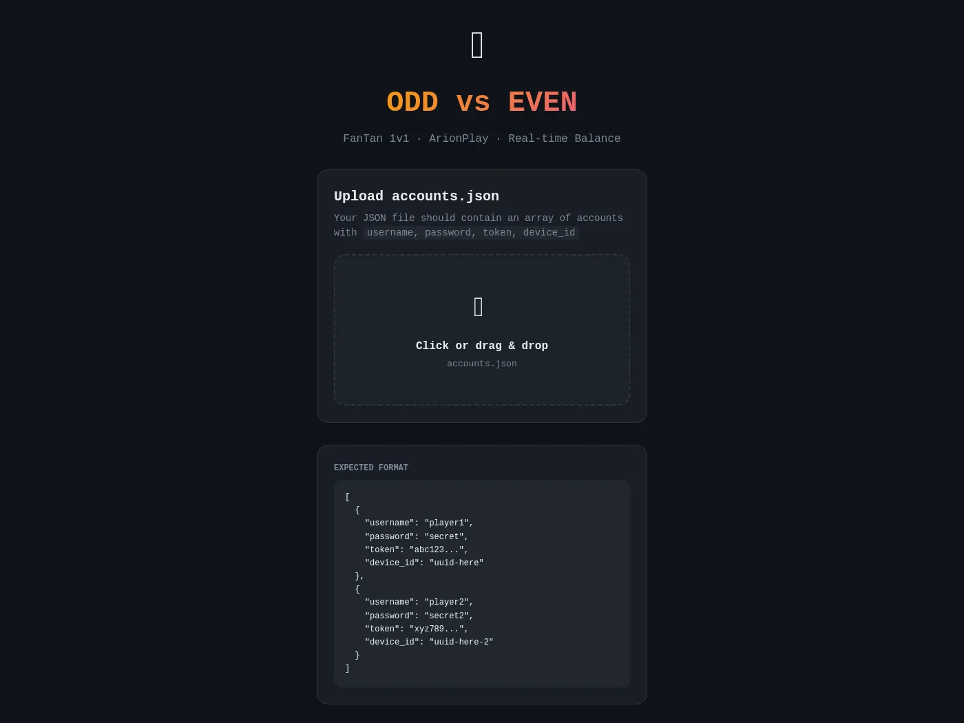 OddEven Game Script