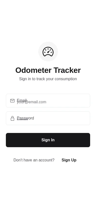 Odometer Tracker App