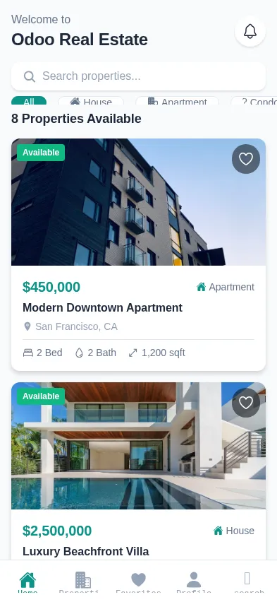 Odoo Real Estate App