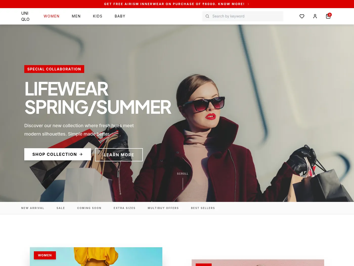 Odoo UNIQLO Theme