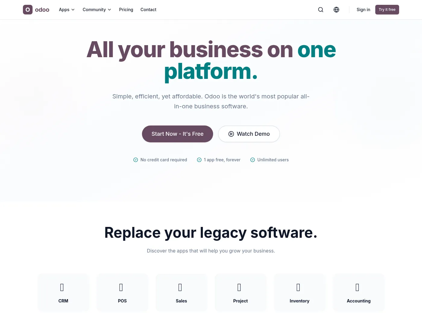 Odoo Web Clone