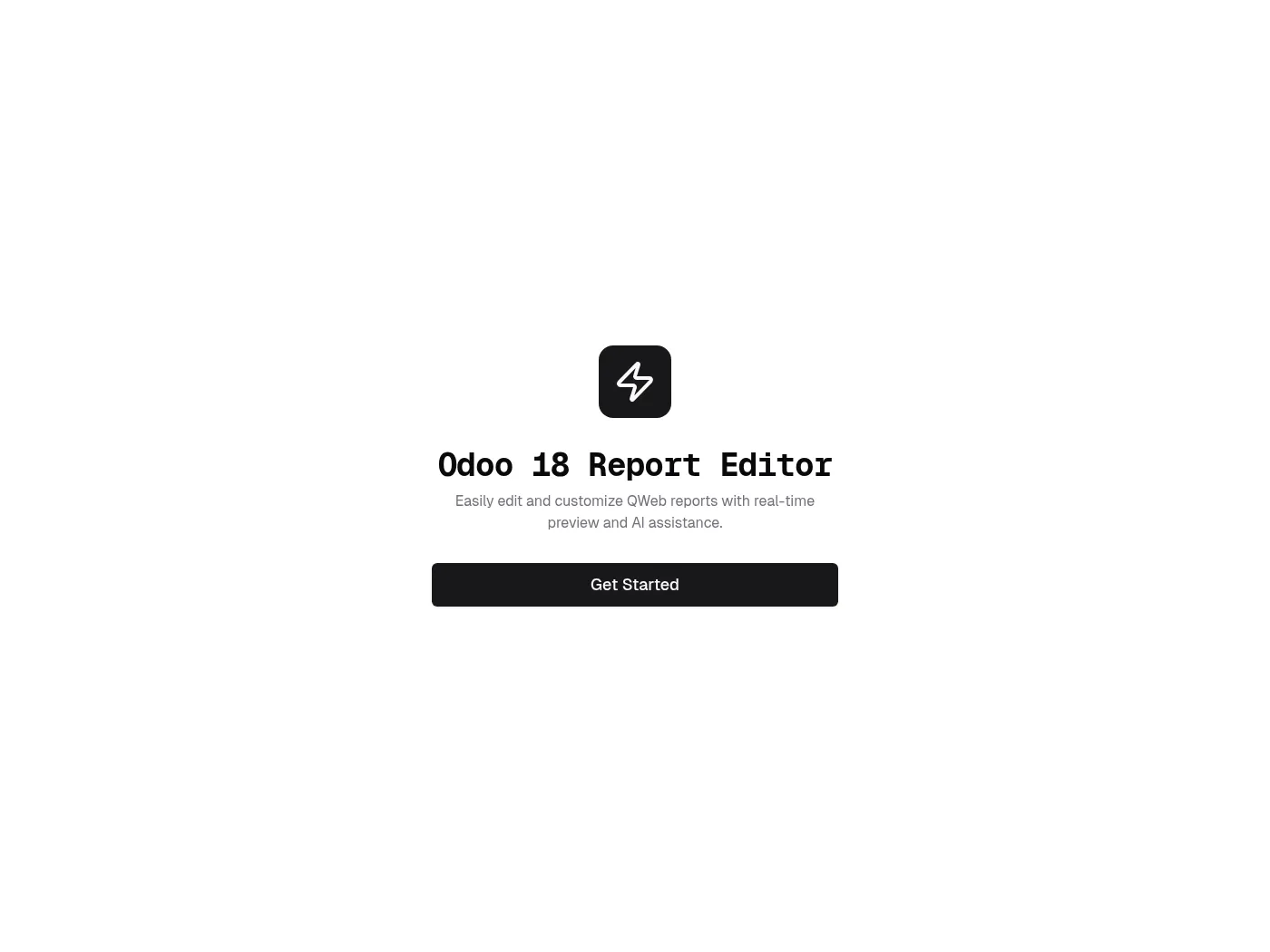 Odoo18 Report Editor