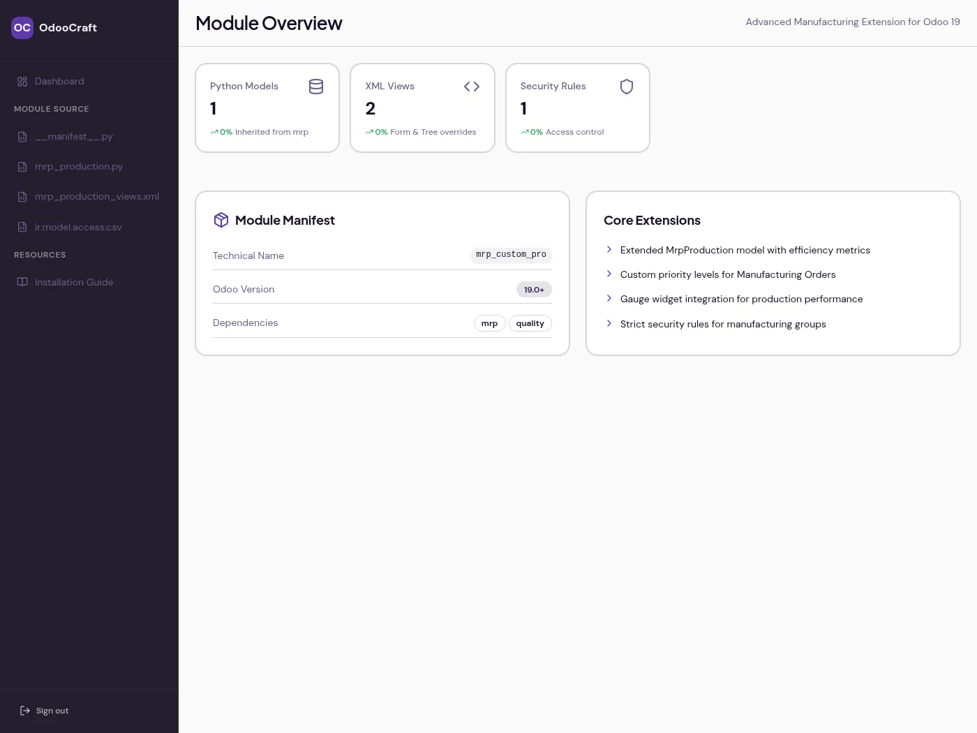 Odoo 19 Module Pro