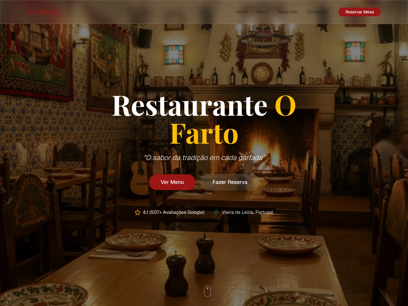O Farto Restaurant Site