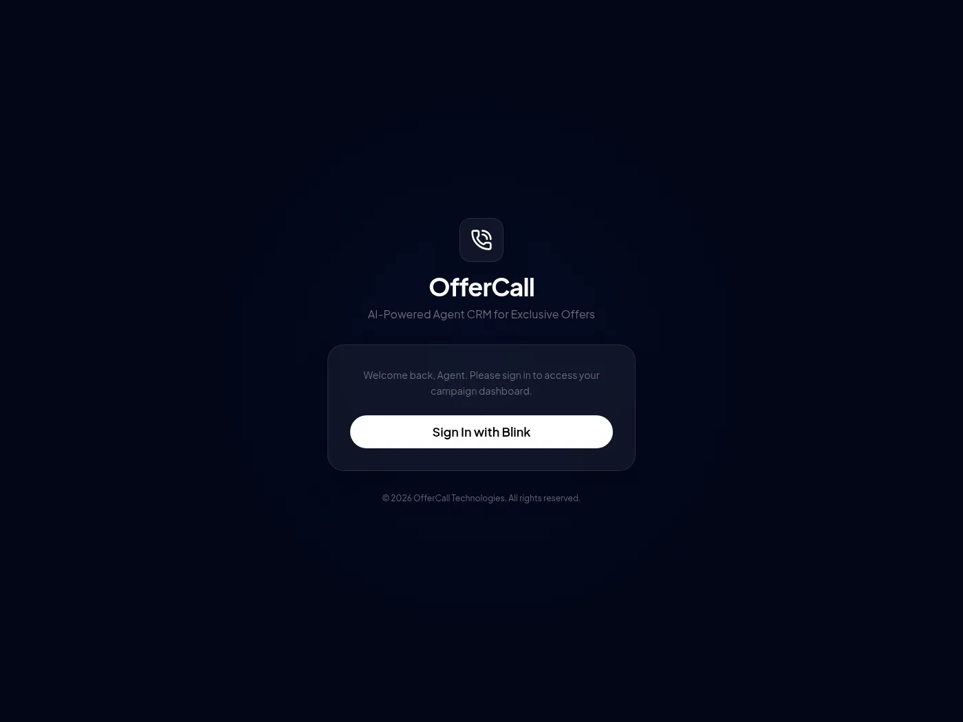 OfferCall Agent CRM