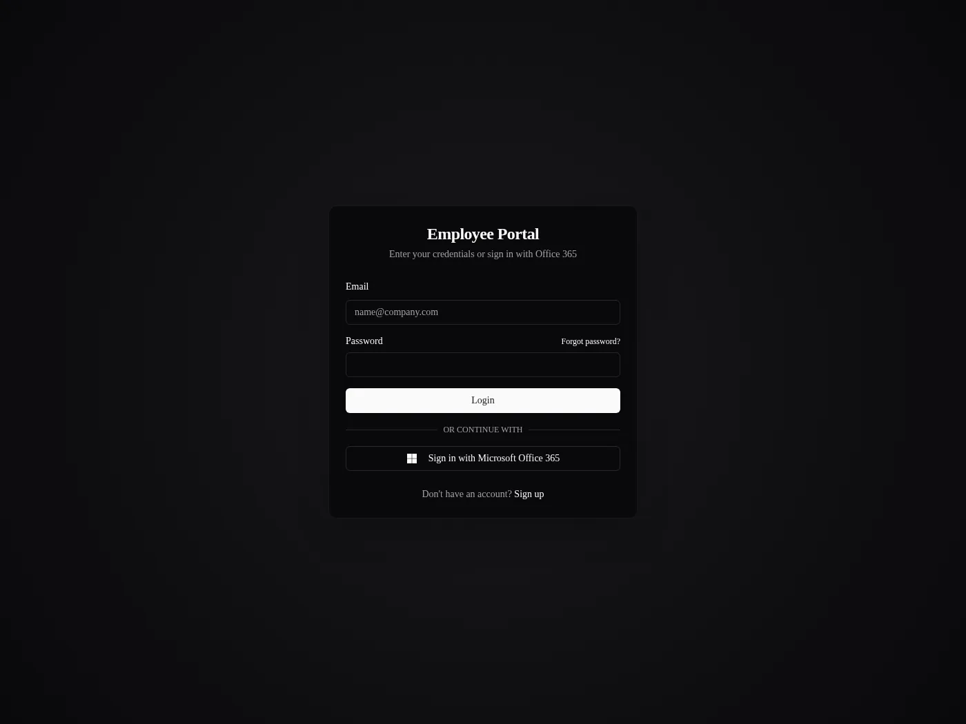 Office365 Employee Portal