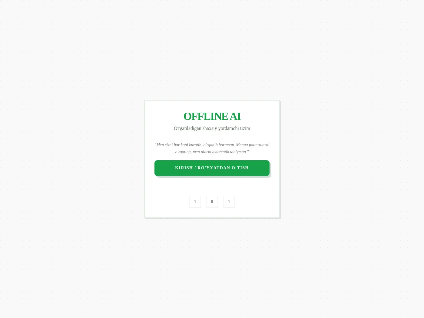 Trainable Offline AI