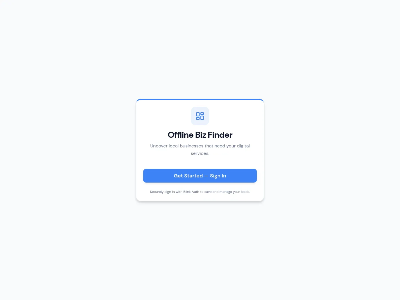 Offline Biz Finder