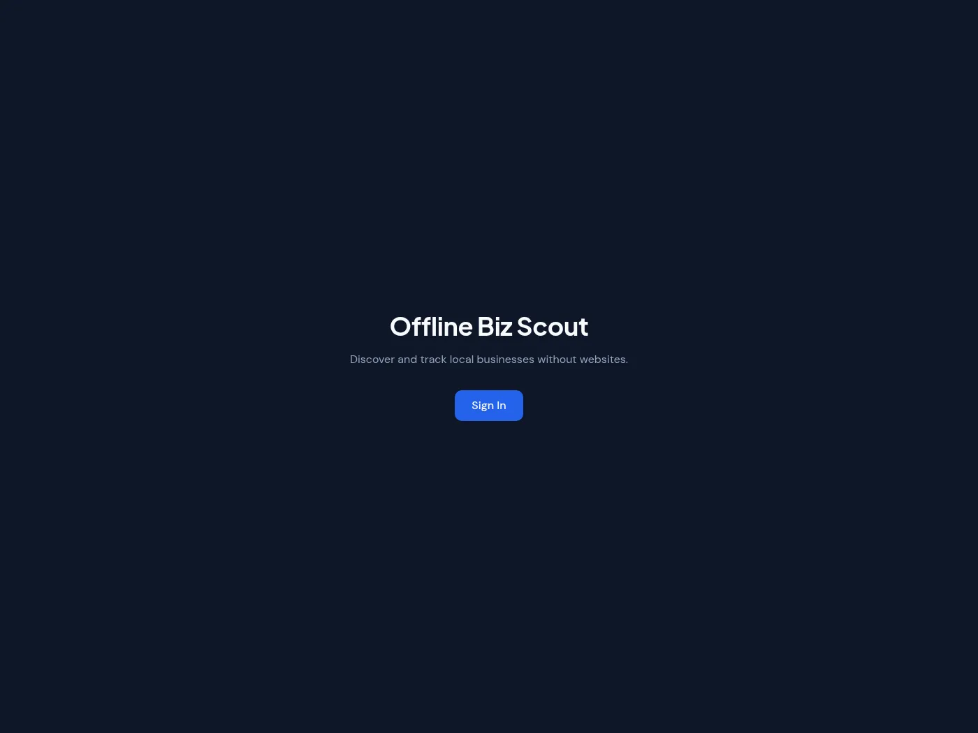 Offline Biz Scout