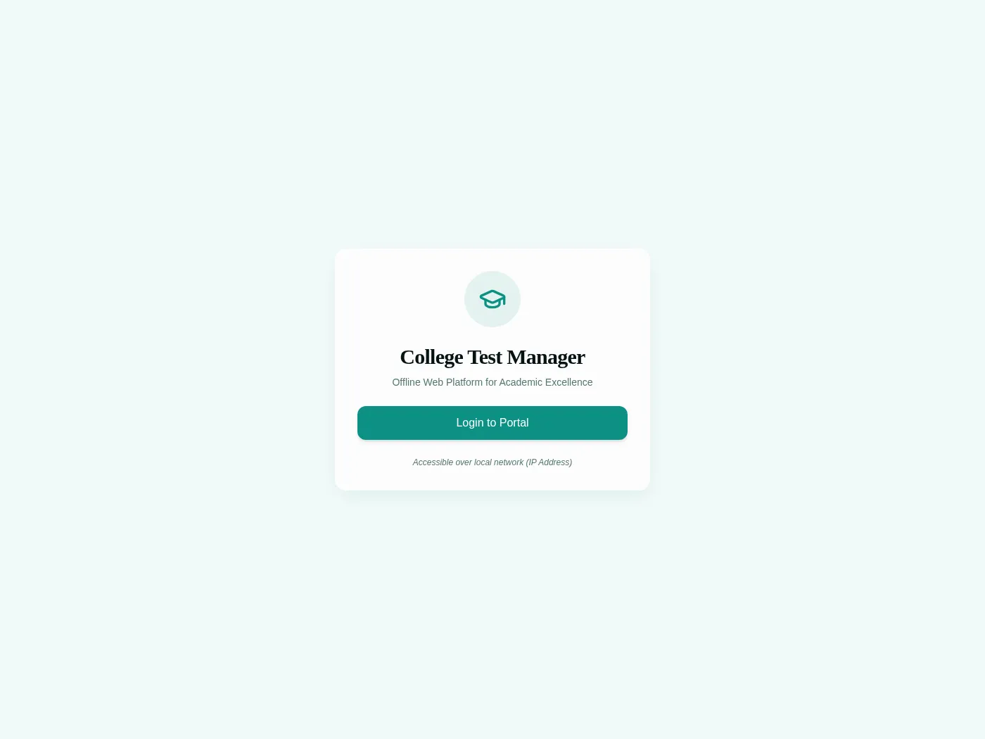 College Test Manager