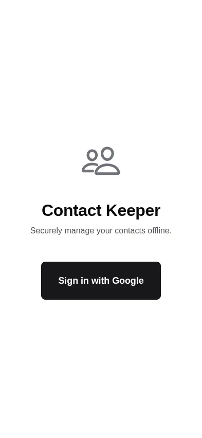 Offline Contact Keeper
