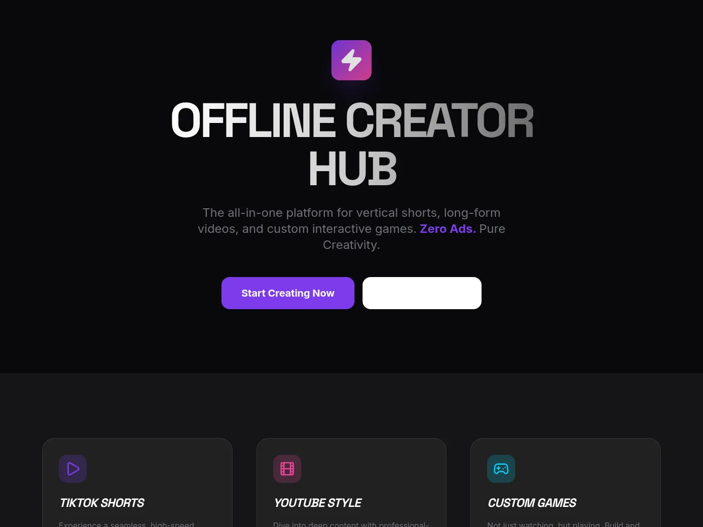 Offline Creator Hub