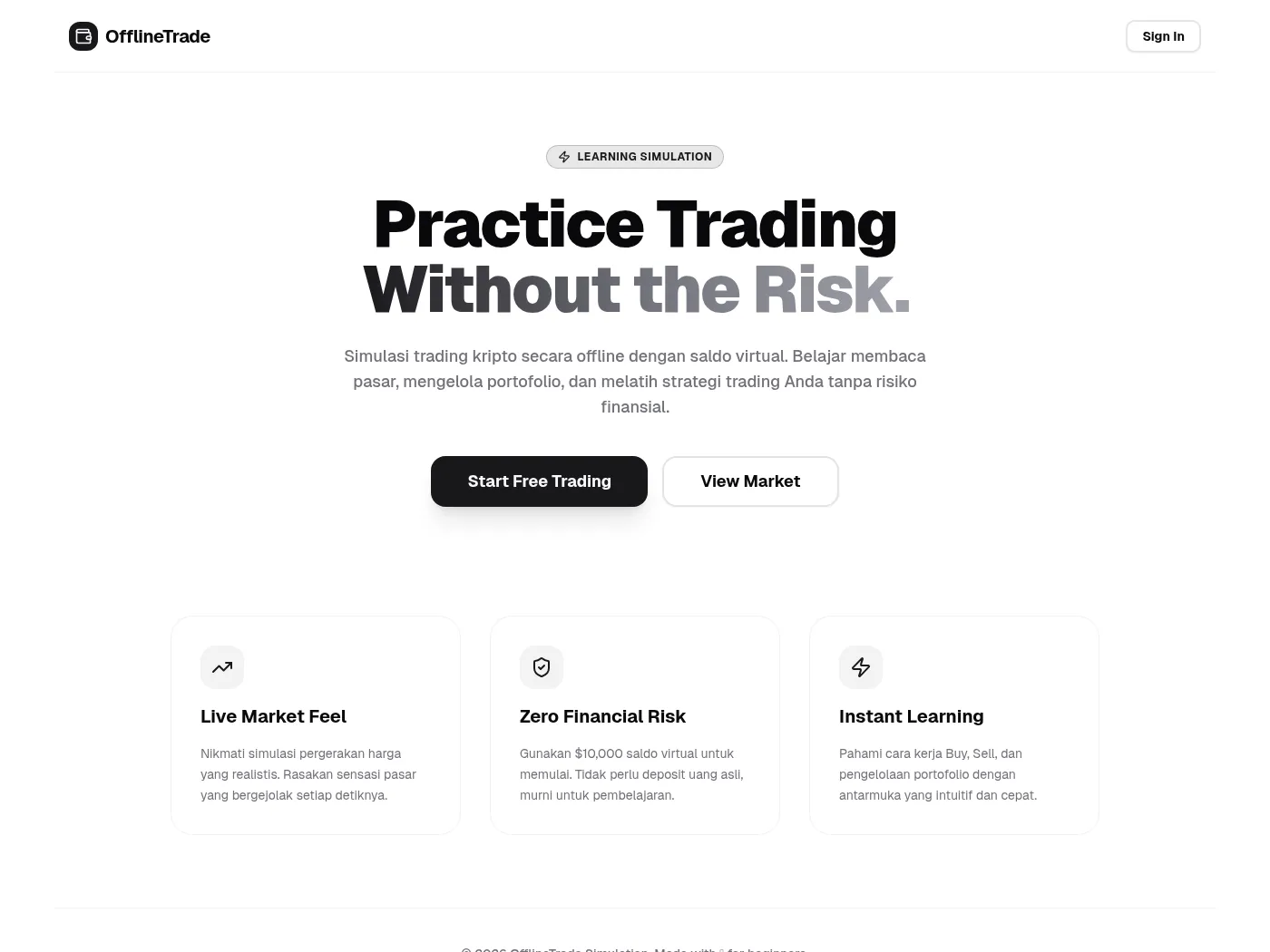 Offline Crypto Trader