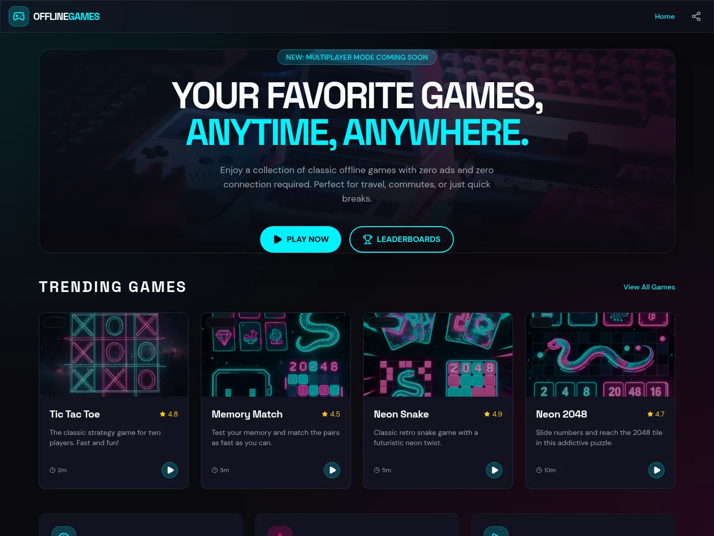 Offline Games Hub
