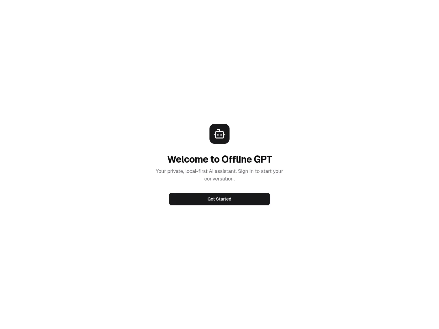 Offline ChatGPT Clone