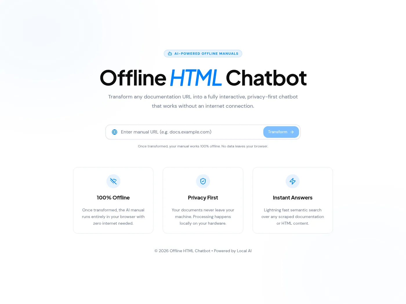 Offline HTML Chatbot