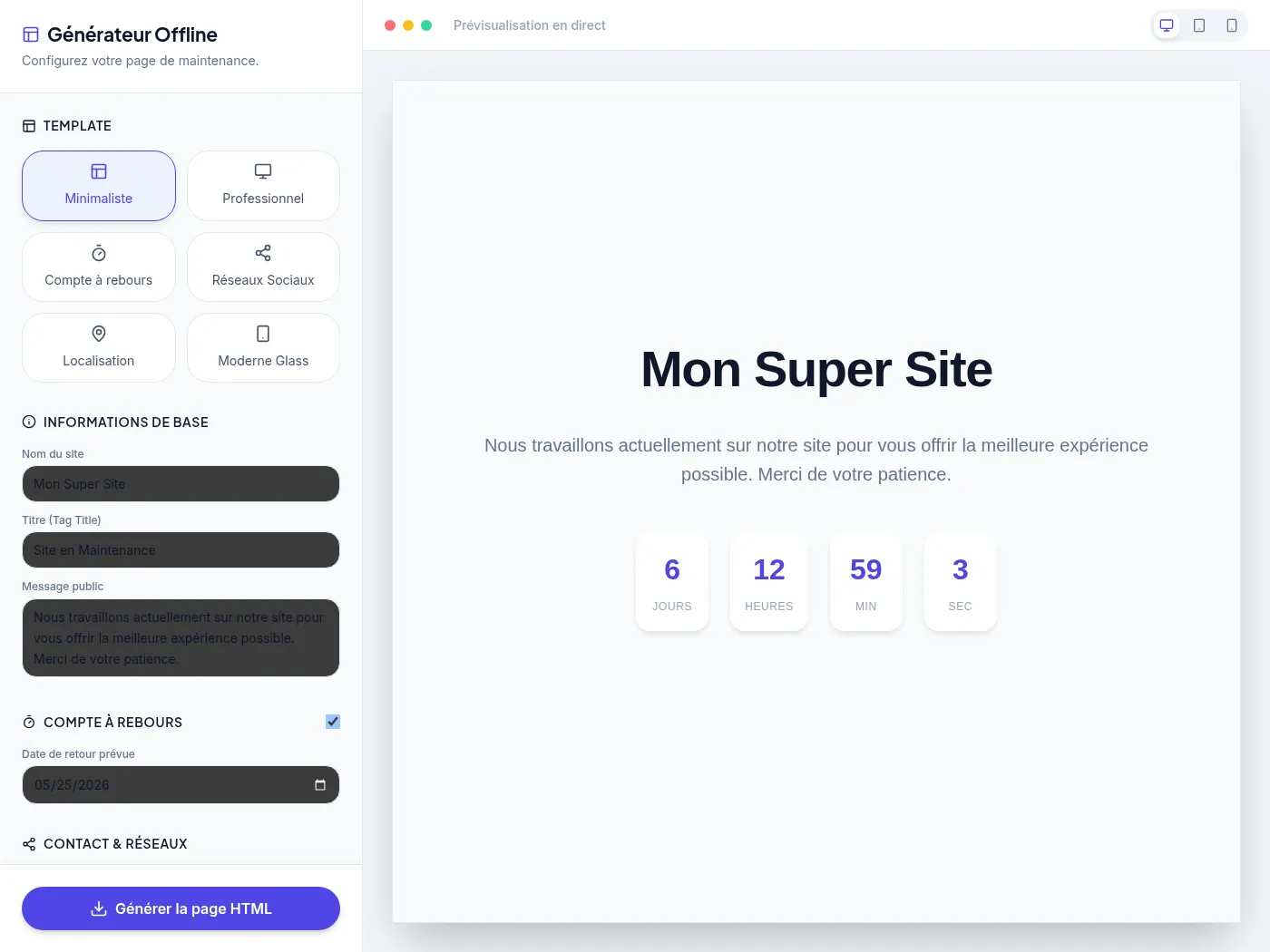 Offline Site Generator