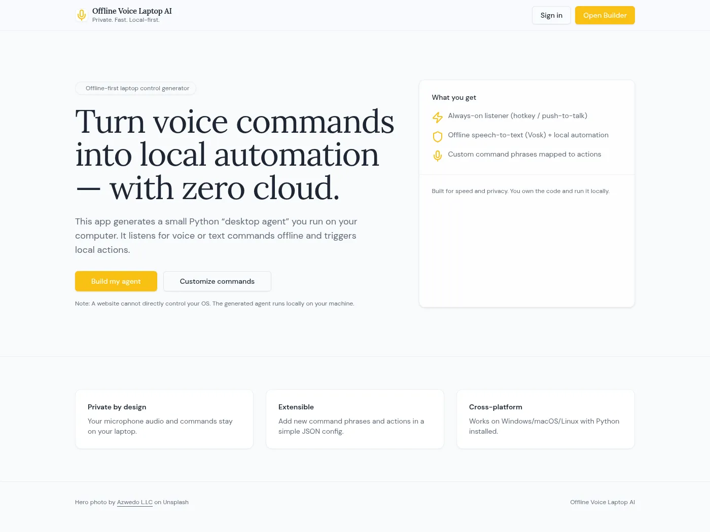 Offline Voice Laptop AI