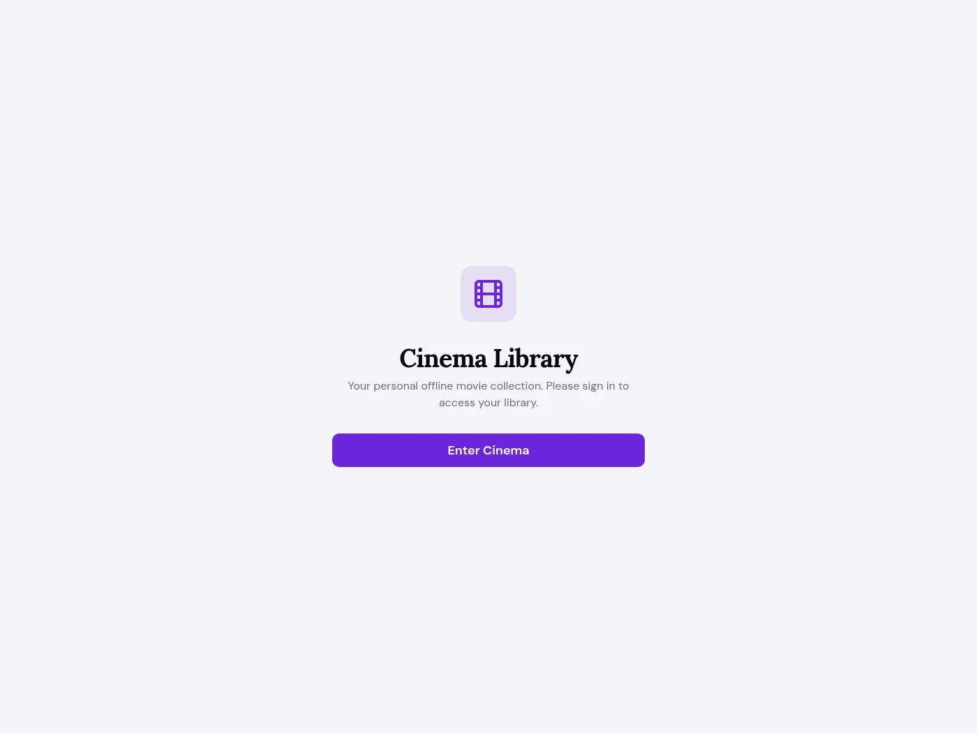 Offline Movie Library