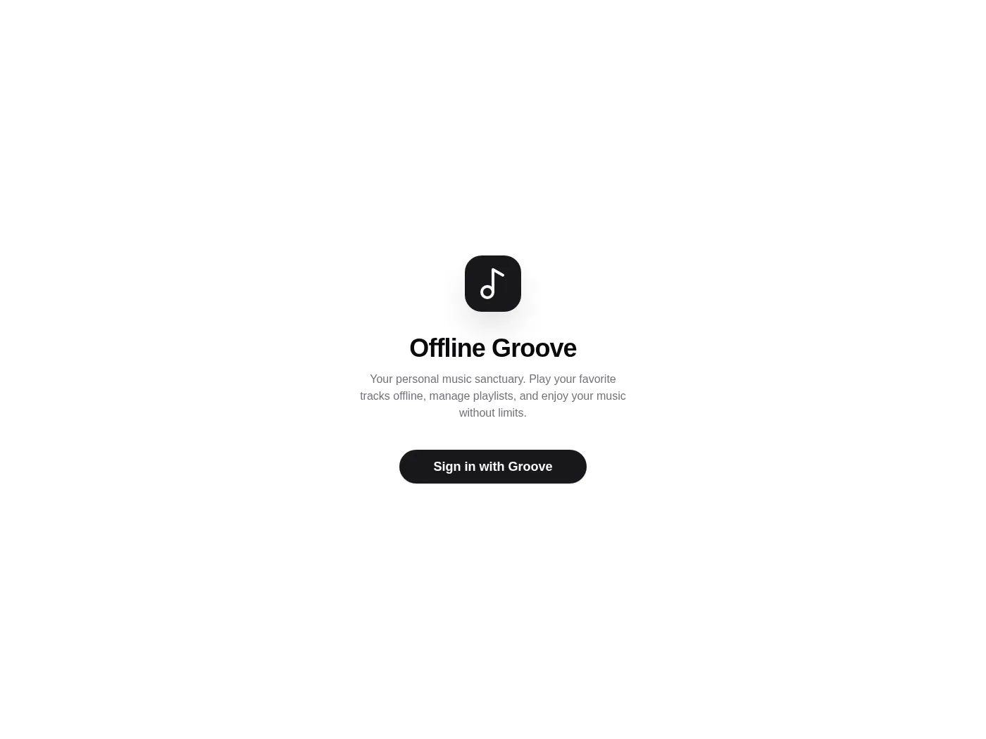 Offline Groove Player