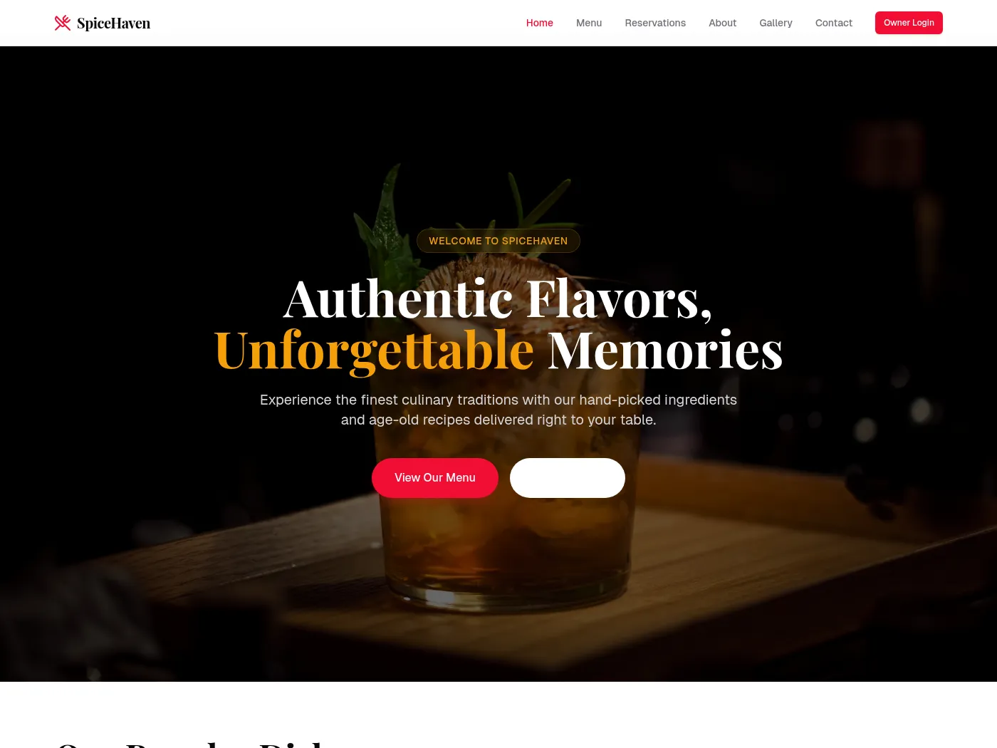 OfflineFirst Restaurant Web