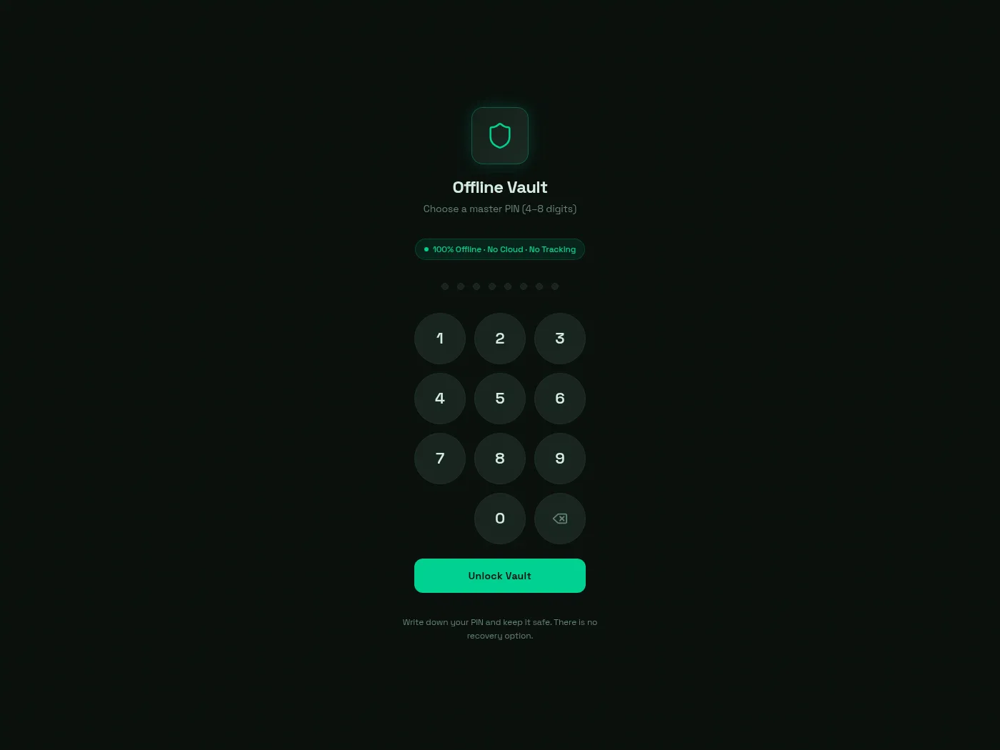 Offline Vault Keeper