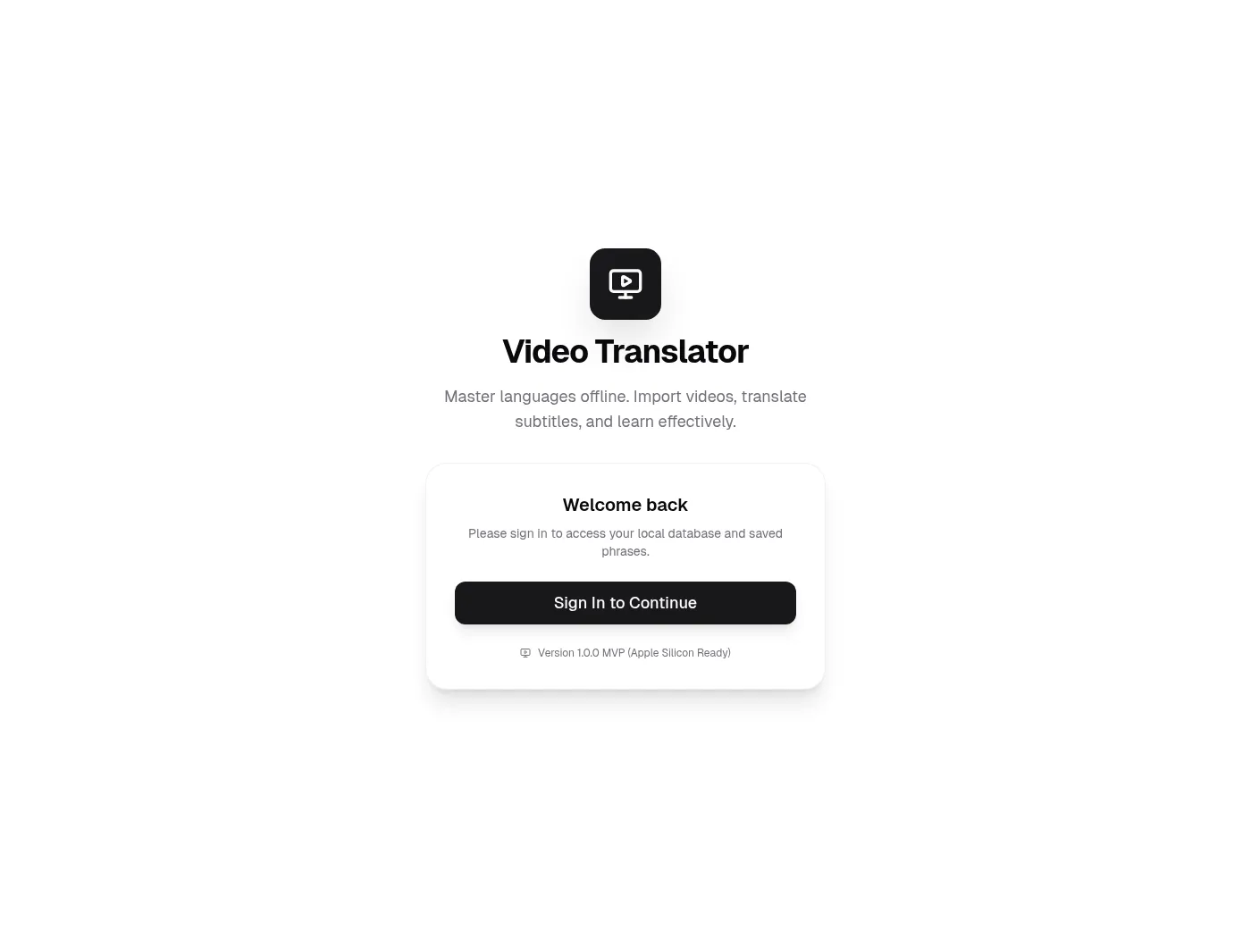 Offline Video Translator