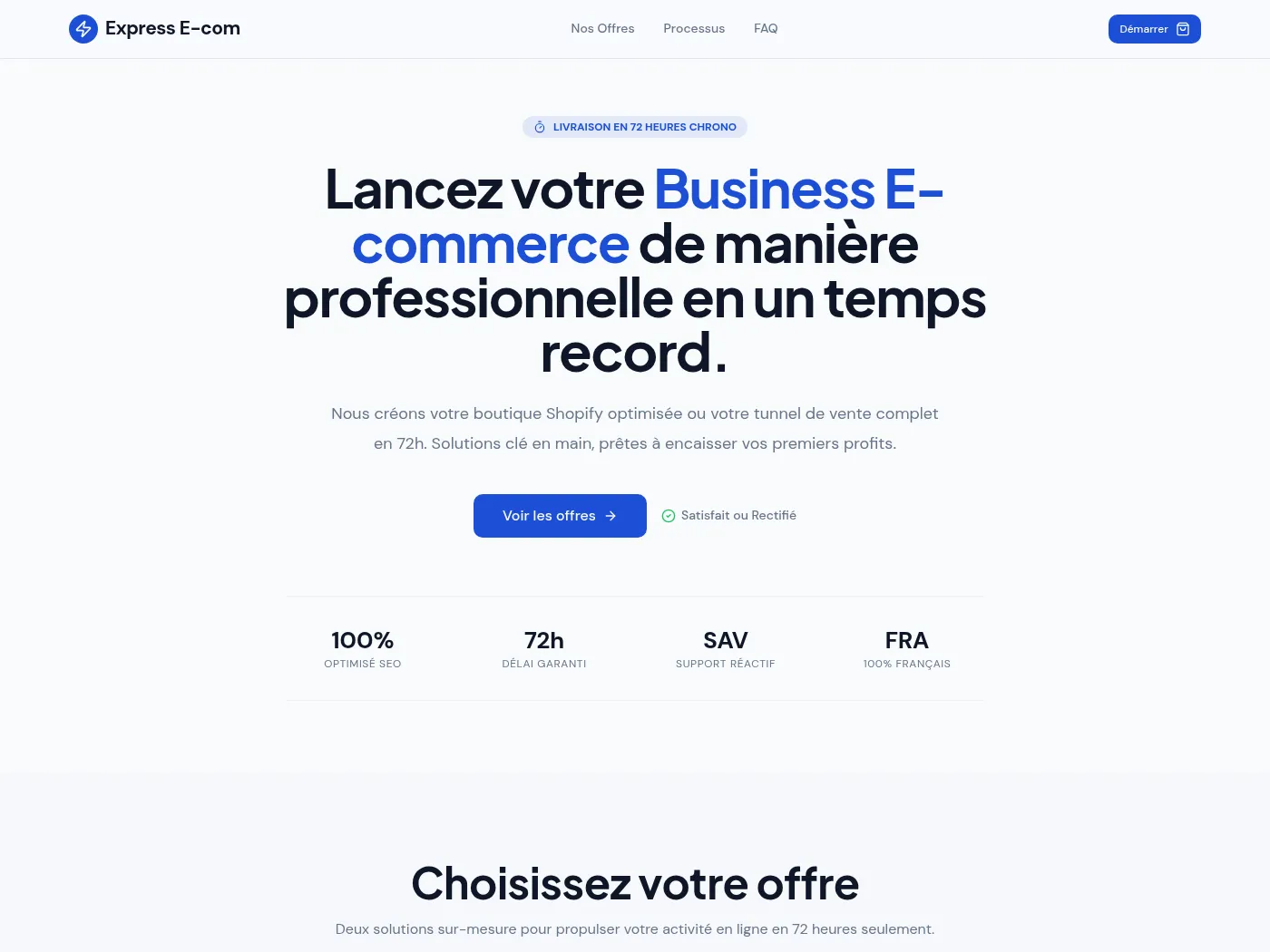 Offres E-commerce Express