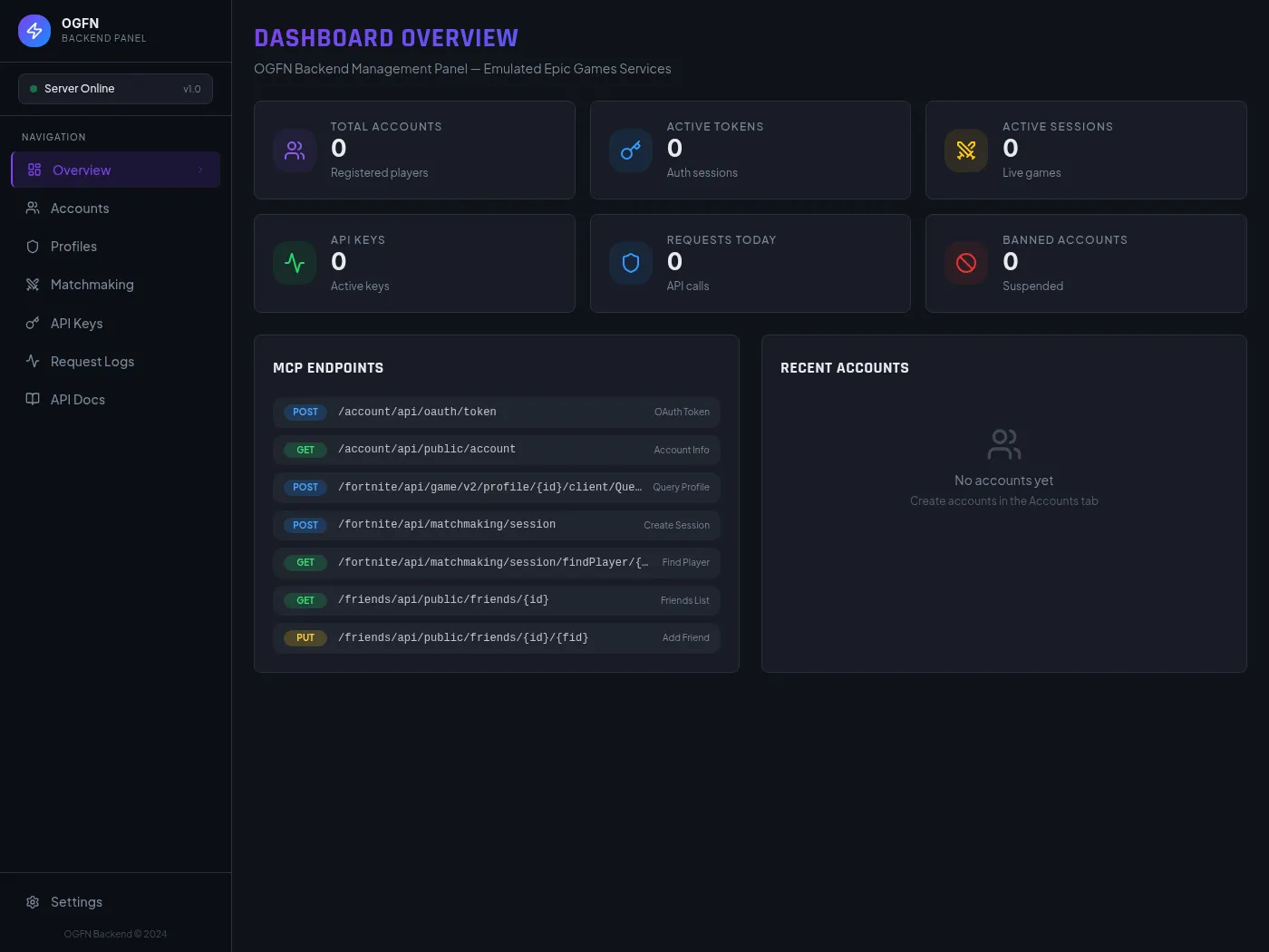 OGFN Fortnite Backend