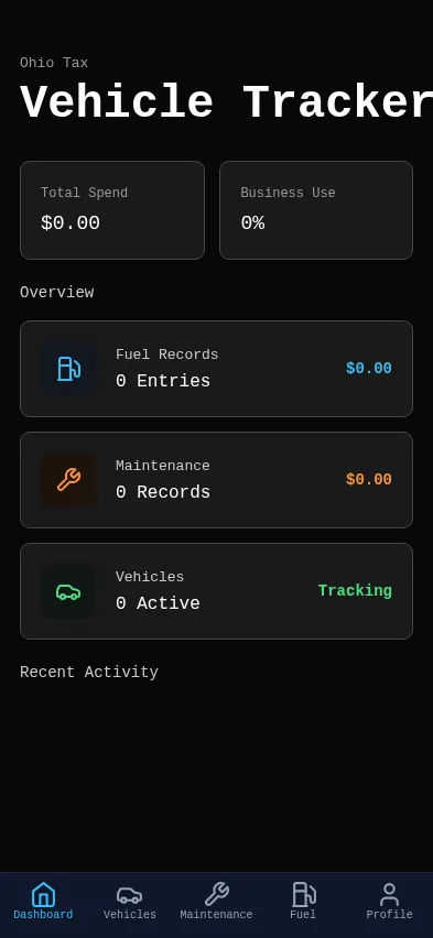Ohio Vehicle Tax Tracker