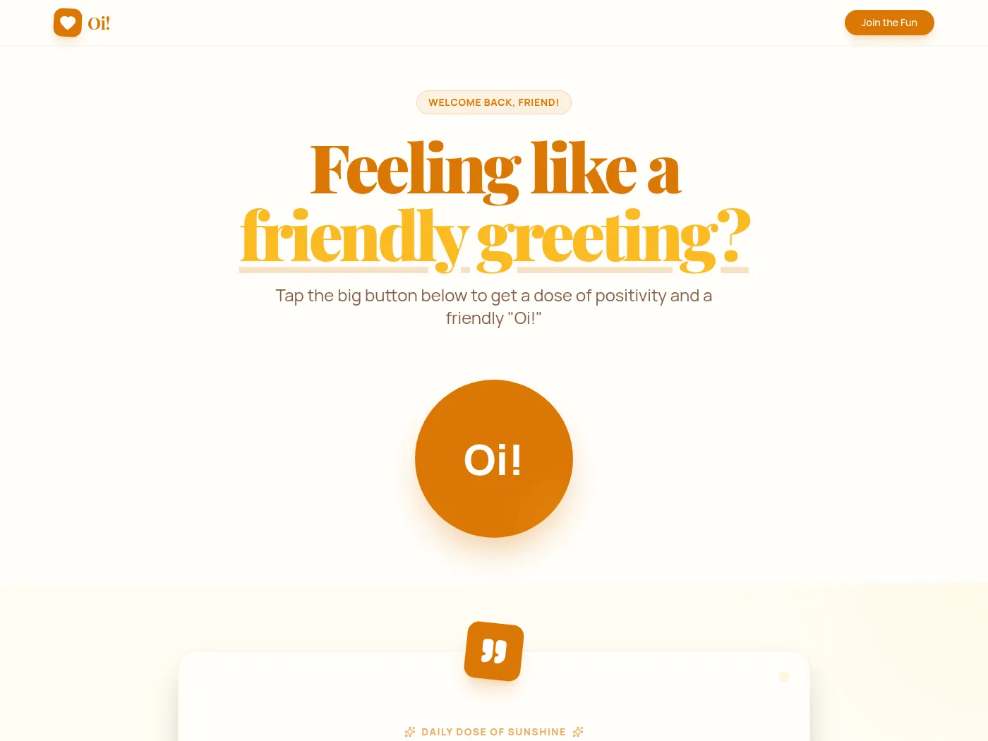 Oi Greetings App